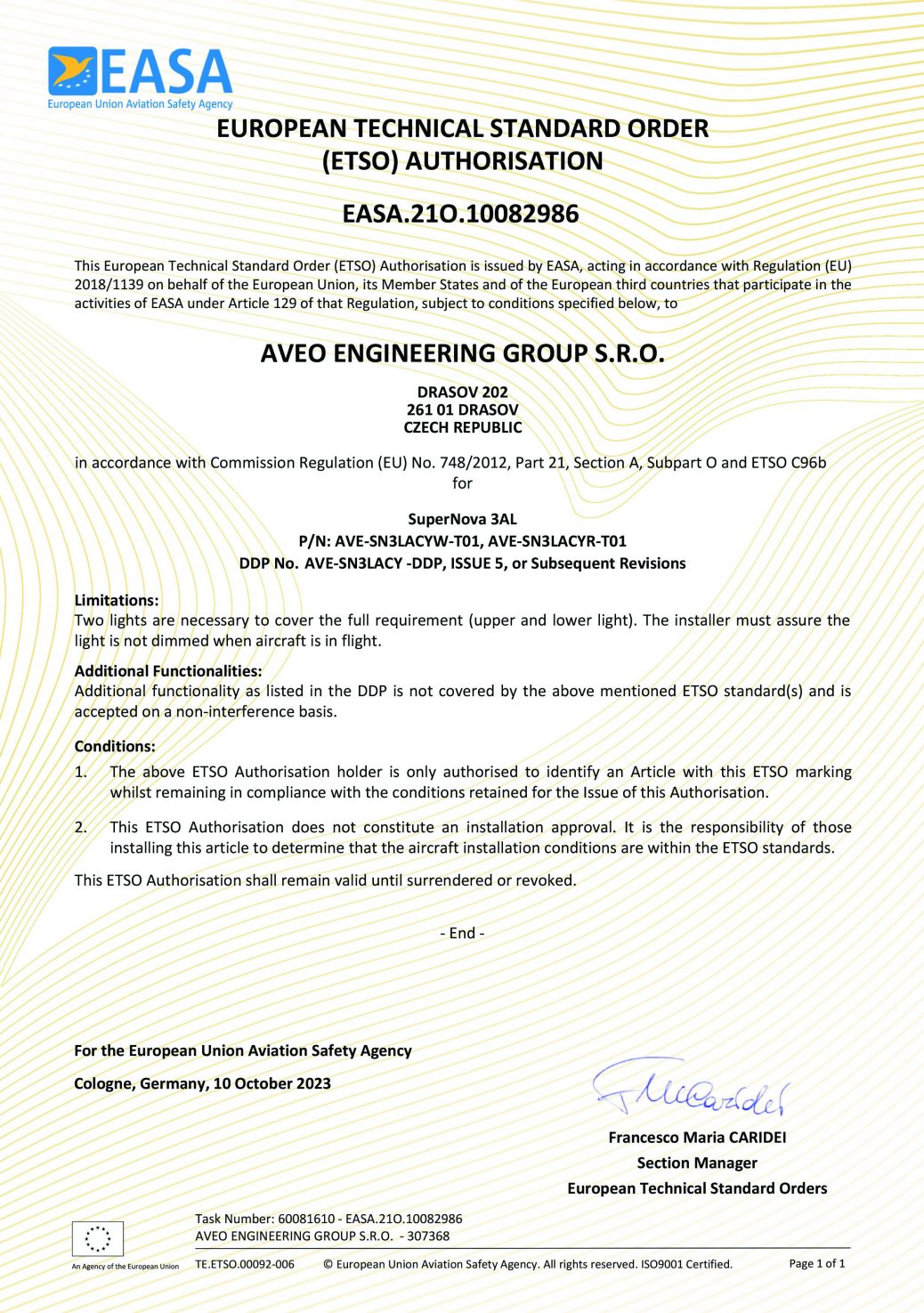 Supernova 3AL - Anti-collision Light - AveoEngineering Supernova 3AL - Anti-collision Light - AveoEngineering